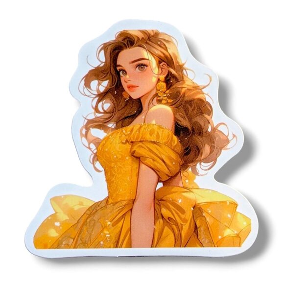 Disney | Office | Princess Belle Profile Vinyl Sticker 225 In | Poshmark